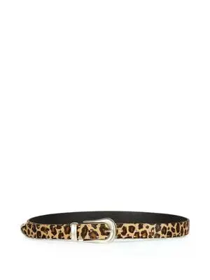 SECOND / LAYER The Doc Leopard-print Belt Neutrals