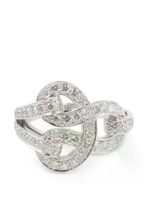 Cartier 2010s Agraff Diamond Ring - Silver