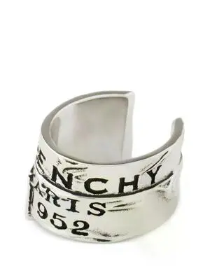 Givenchy Tape Earcuff In Metal And Enamel - Silver