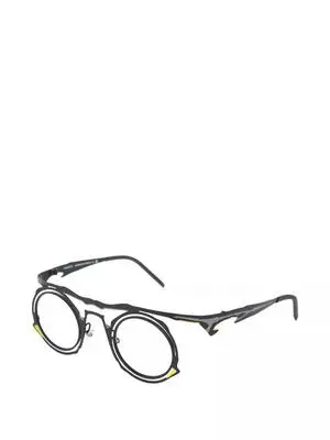 PARASITE O-cellule 4 Round-frame Glasses - Black