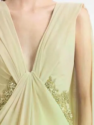 GEMY MAALOUF Beaded-draped Dress