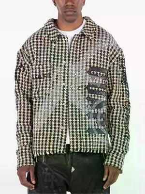 GUAPI Rhinestone-embellished Patterned Shirt