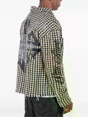 GUAPI Rhinestone-embellished Patterned Shirt
