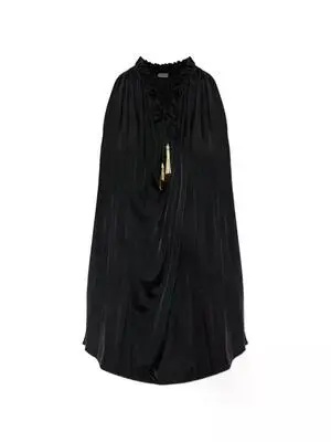 Balmain Ruffled Tassel-detail Blouse - Black