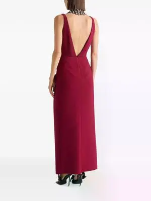 Givenchy Long Wrapped Dress In Crepe Cady