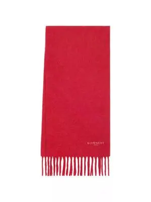 Givenchy Paris Large Scarf In Alpaca Wool - Red