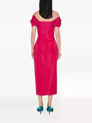Carolina Herrera Off-shoulder Midi Dress