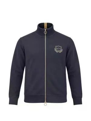 Paul & Shark Logo-embroidered Zip-up Sweater - Blue