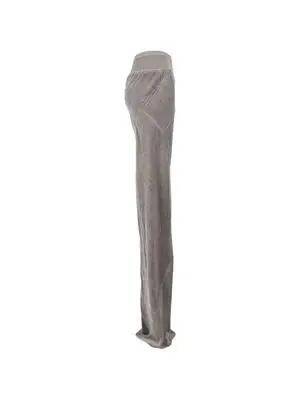 Rick Owens Bias Velvet-finish Flared Trousers