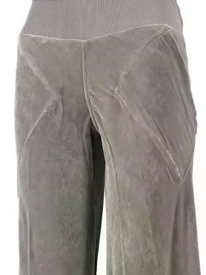Rick Owens Bias Velvet-finish Flared Trousers
