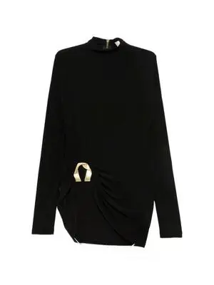 Aje Luma Hardware-detail Gathered Top - Black