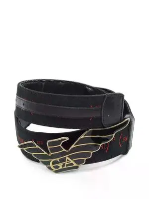 Emporio Armani Eagle Buckle Belt - Black