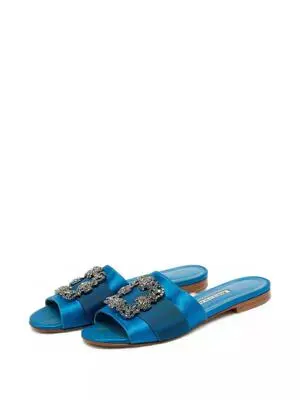 Manolo Blahnik Martamod Crystal-embellished Slides