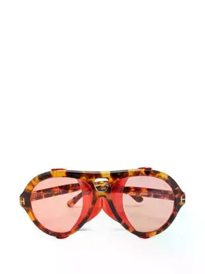 TOM FORD Neughman Tf882 Pilot Sunglasses - Brown
