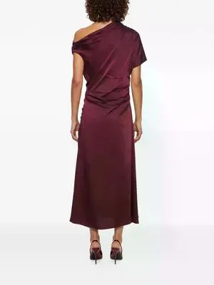 Simkhai Joanna Ruched One-shoulder Midi Dress
