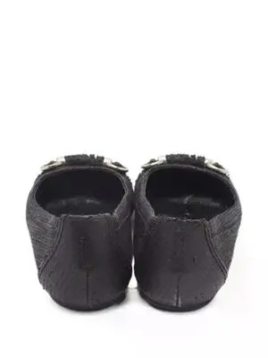 Dior Woven-straw Ballet Flats