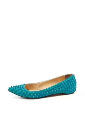 CHRISTIAN LOUBOUTIN Pigalle Spikes Ballet Flats - Blue