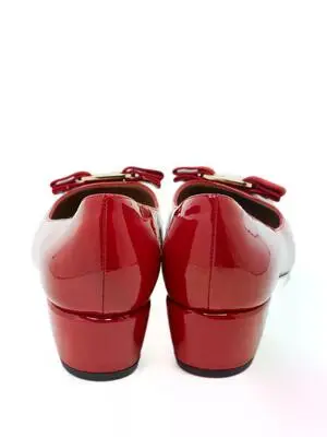 FERRAGAMO Vara Bow Patent-finish Pumps