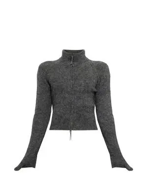 ROA Zip-up Mohair-blend Cardigan