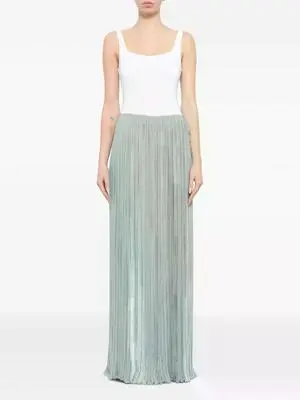 LANVIN Pleated Drawstring-fastening Maxi Skirt