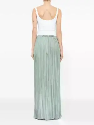 LANVIN Pleated Drawstring-fastening Maxi Skirt