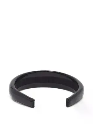 Miu Miu Logo-embellished Patent-leather Headband