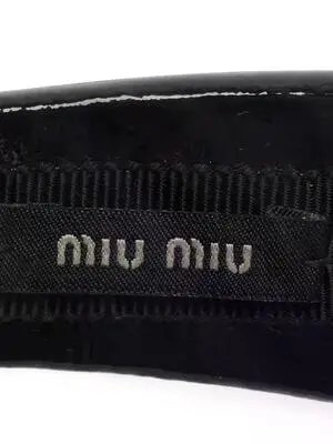 Miu Miu Logo-embellished Patent-leather Headband