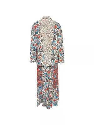 LOUIS VUITTON Floral-vine Crepe Top And Skirt Set