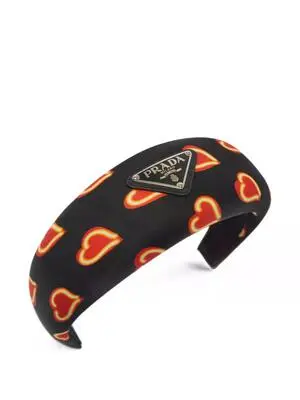 Prada Heart-print Re-nylon Headband
