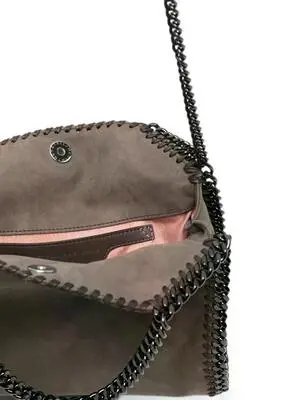 Stella McCartney Mini Falabella Chain-trim Shoulder Bag - Brown
