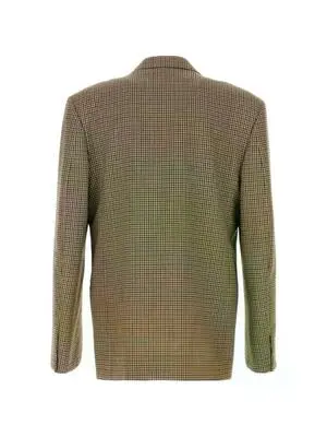 Gucci Gingham-check Single-breasted Blazer - Neutrals