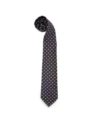 Saint Laurent Tie In Silk Jacquard - Blue