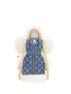 LOUIS VUITTON 2021-2026 Monogram Denim Merino Shearling Vivienne Backpack