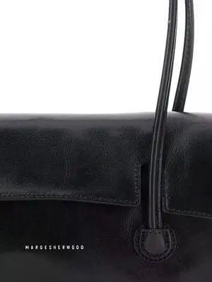 MARGESHERWOOD Small Glossy Leather Shoulder Bag