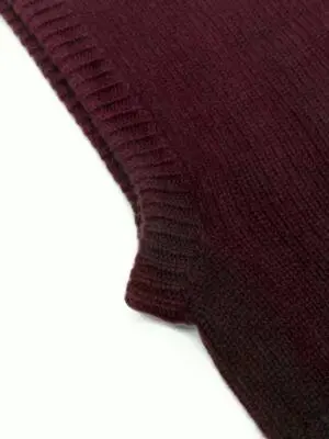 Soft Goat Ribbed-trim Knitted Balaclava