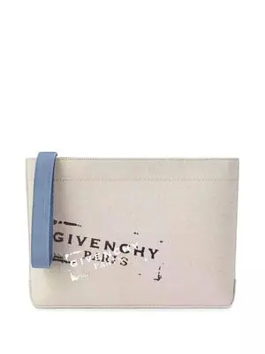 Givenchy Tote Pouch In Canvas - Neutrals