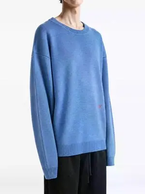 WILLY CHAVARRIA Logo-embroidered Crew-neck Sweater