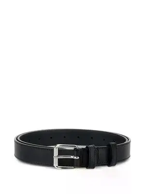 Play Comme Des Garcon Square-tip Leather Belt - Black