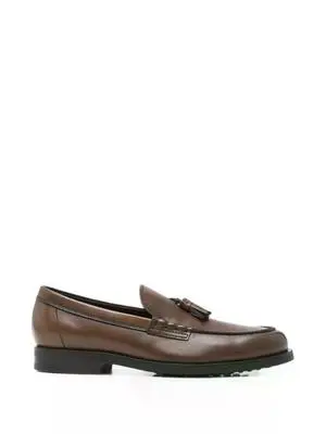 TOD'S Tassel-detail Leather Loafers - Brown