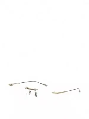 MASUNAGA Ludlow Rectangle-frame Glasses - Gold
