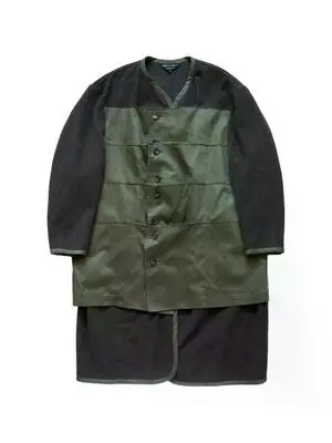 Comme Des Garçons Patched Collarless Coat