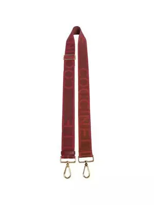 COCCINELLE Logo-jacquard Adjustable Bag Strap - Red