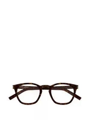 Saint Laurent Tortoiseshell-effect Square-frame Glasses - Brown