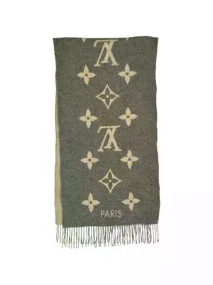 LOUIS VUITTON Monogram Fringed Scarf