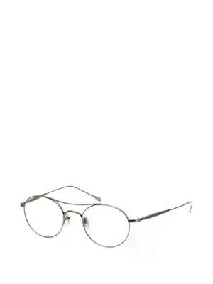 MASUNAGA Gms132t Round-frame Titanium Glasses - Silver