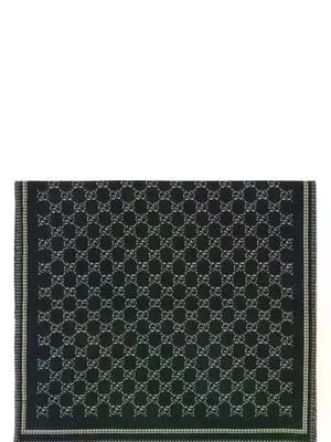 Gucci Gg Jacquard Fringed Scarf