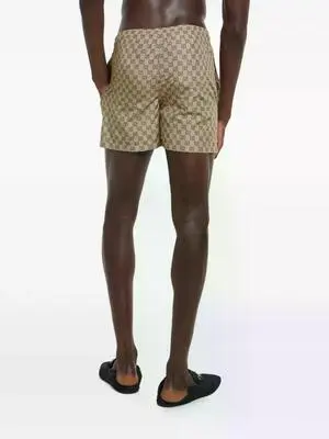 Gucci Gg Supreme Swim Shorts - Neutrals