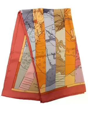 Hermès 2000-2026 Le Monde Est Vaste Silk Scarf 90 Scarves - Multicolour