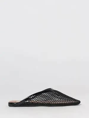 Alaïa Low-heeled Patent Leather And Pvc Mules With Perforated Design