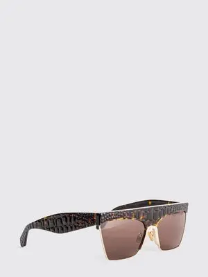 Alaïa Rectangular Acetate Sunglasses With Croc-effect Pattern - Black